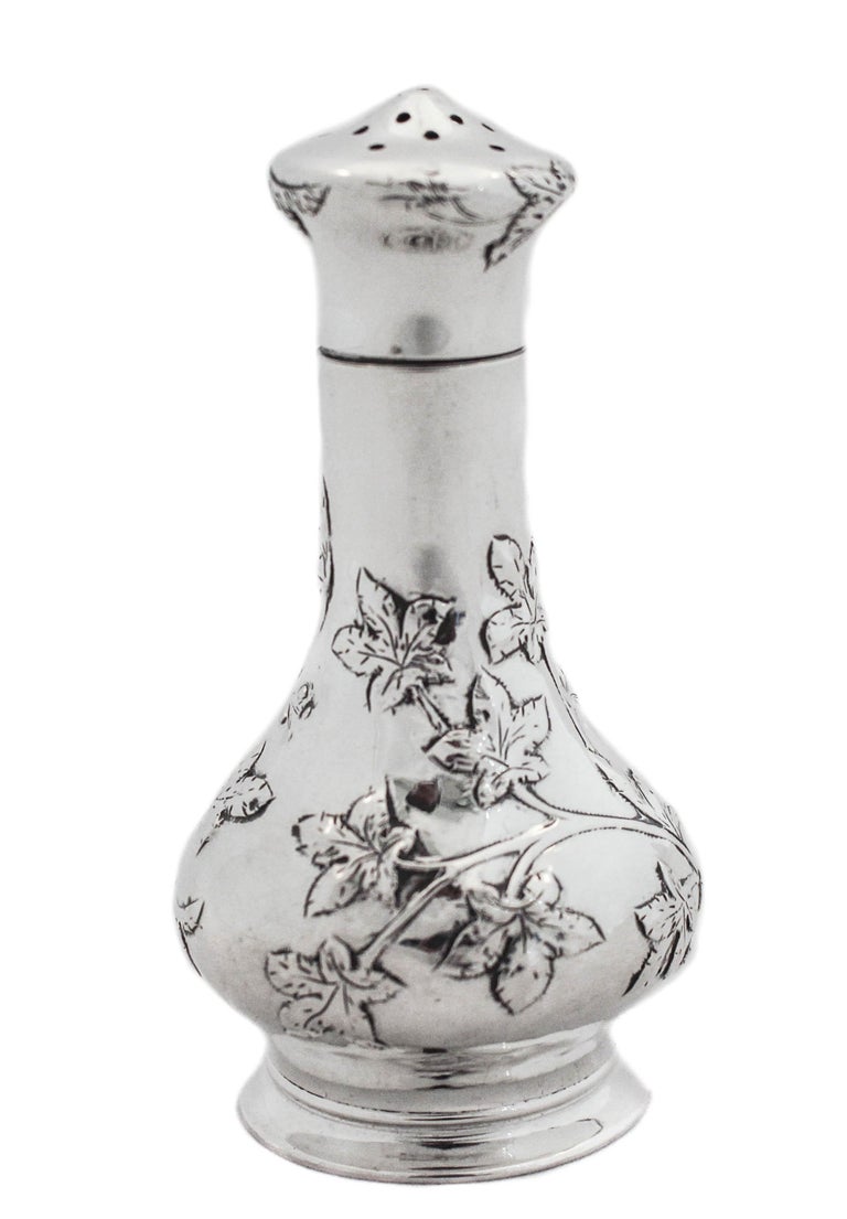 Sterling Silver Art Nouveau Salt Shakers For Sale at 1stDibs