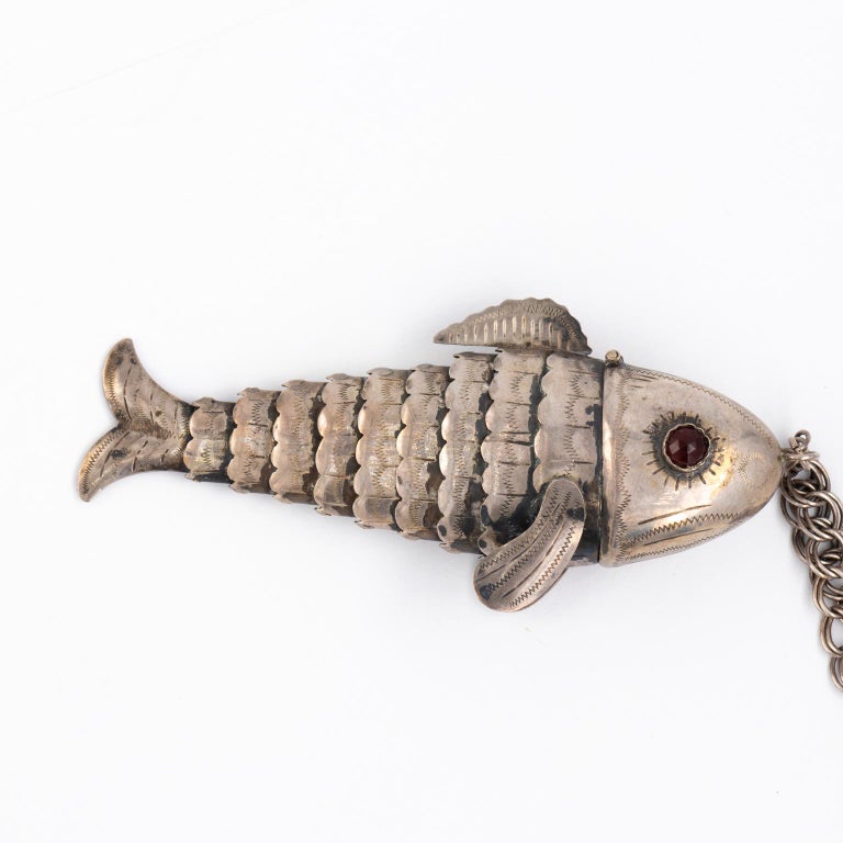 Sterling Silver Articulated Fish Spice Box at 1stDibs | sterling fish