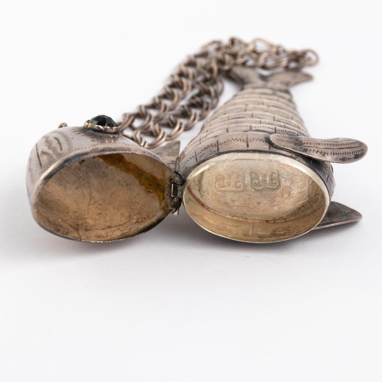 Sterling Silver Articulated Fish Spice Box at 1stDibs | sterling fish