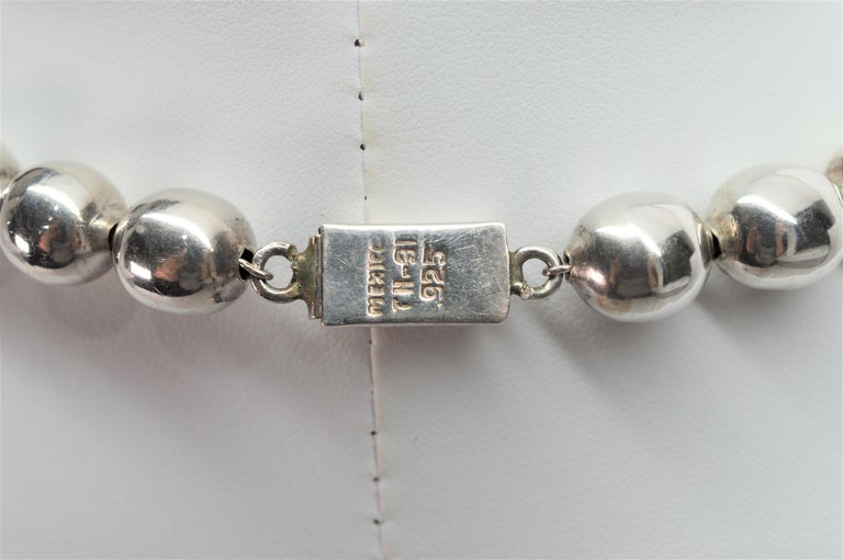 Sterling Silver Ball Chain Necklace at 1stDibs | silver ball necklace ...
