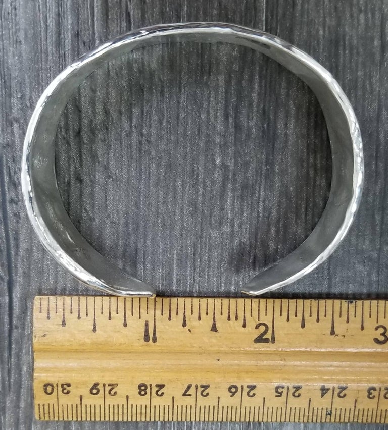 Sterling Silver "Bean" Pod Inspired Cuff Bracelet with Brown Diamonds ...