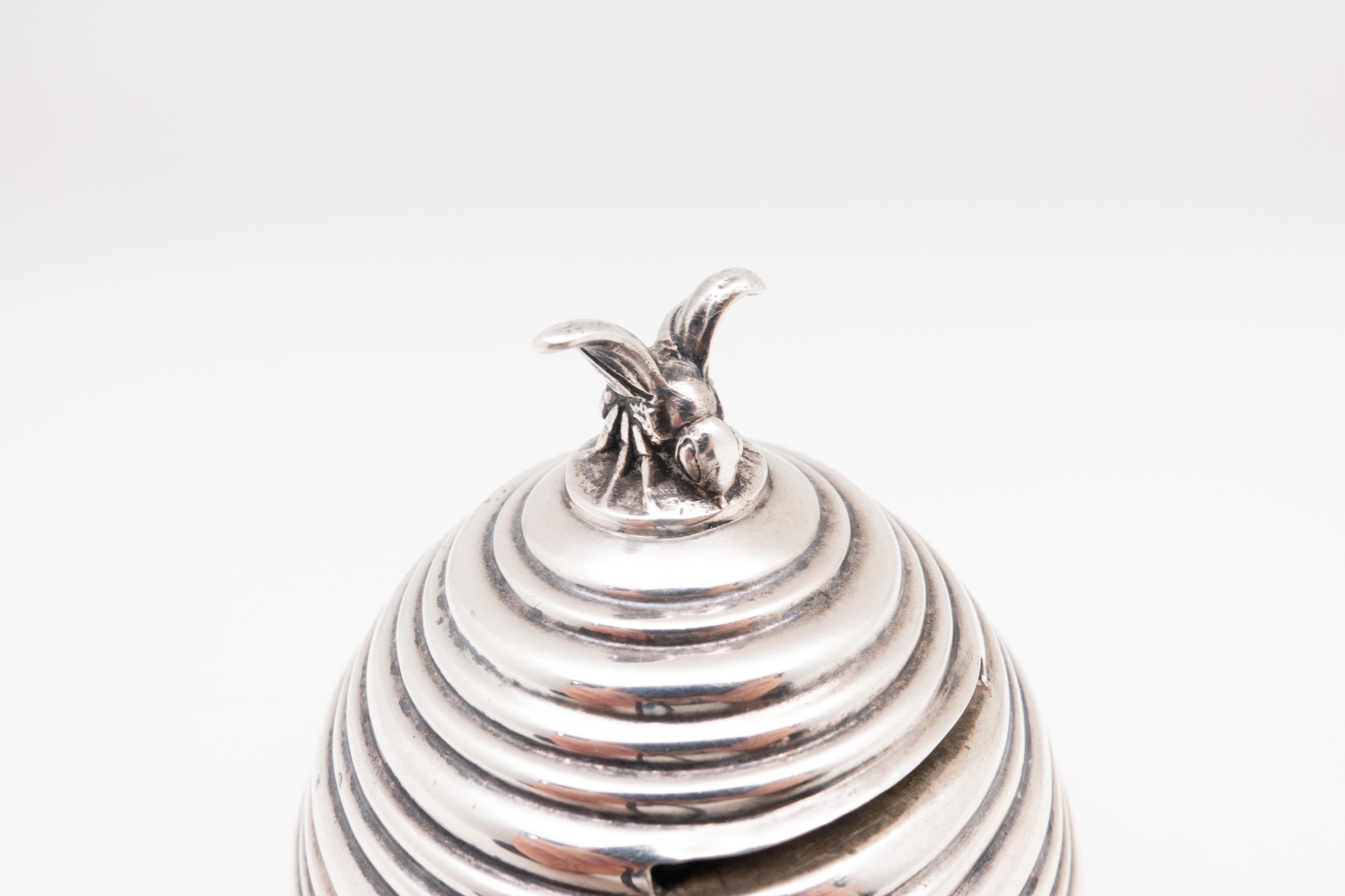 Sterling Silver Beehive Bank by Kerr Dated 1911 at 1stDibs | sterling ...