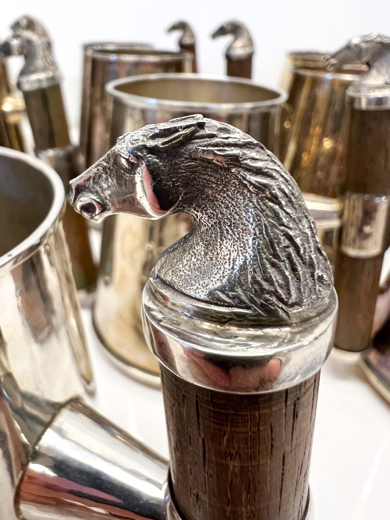 Sterling Silver Beer Mugs with Horse Decoration, Made in Finland For ...