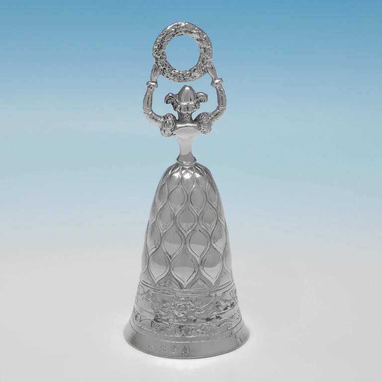 Antique Novelty Sterling Silver Bell Berthold Muller London 1913, Lady ...