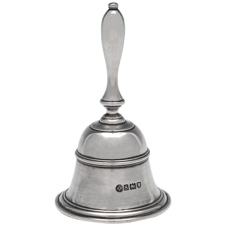 Antique Reed Bordered Sterling Silver Bell from 1913 at 1stDibs