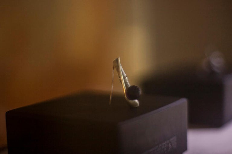 Sterling Silver Blue Quartz Contemporary Men Fig Brooch by the Artist ...