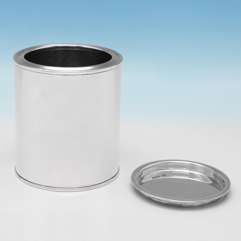 Novelty 'Paint Tin' Antique Sterling Silver Box by Horace Woodward and ...