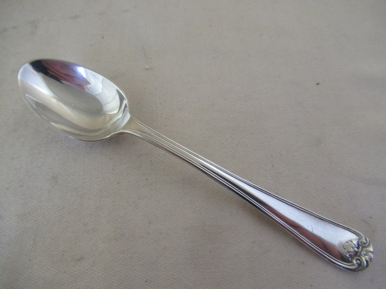Sterling Silver Box of 6 PRETTY TEASPOONS and TONGS Hallmarked ...