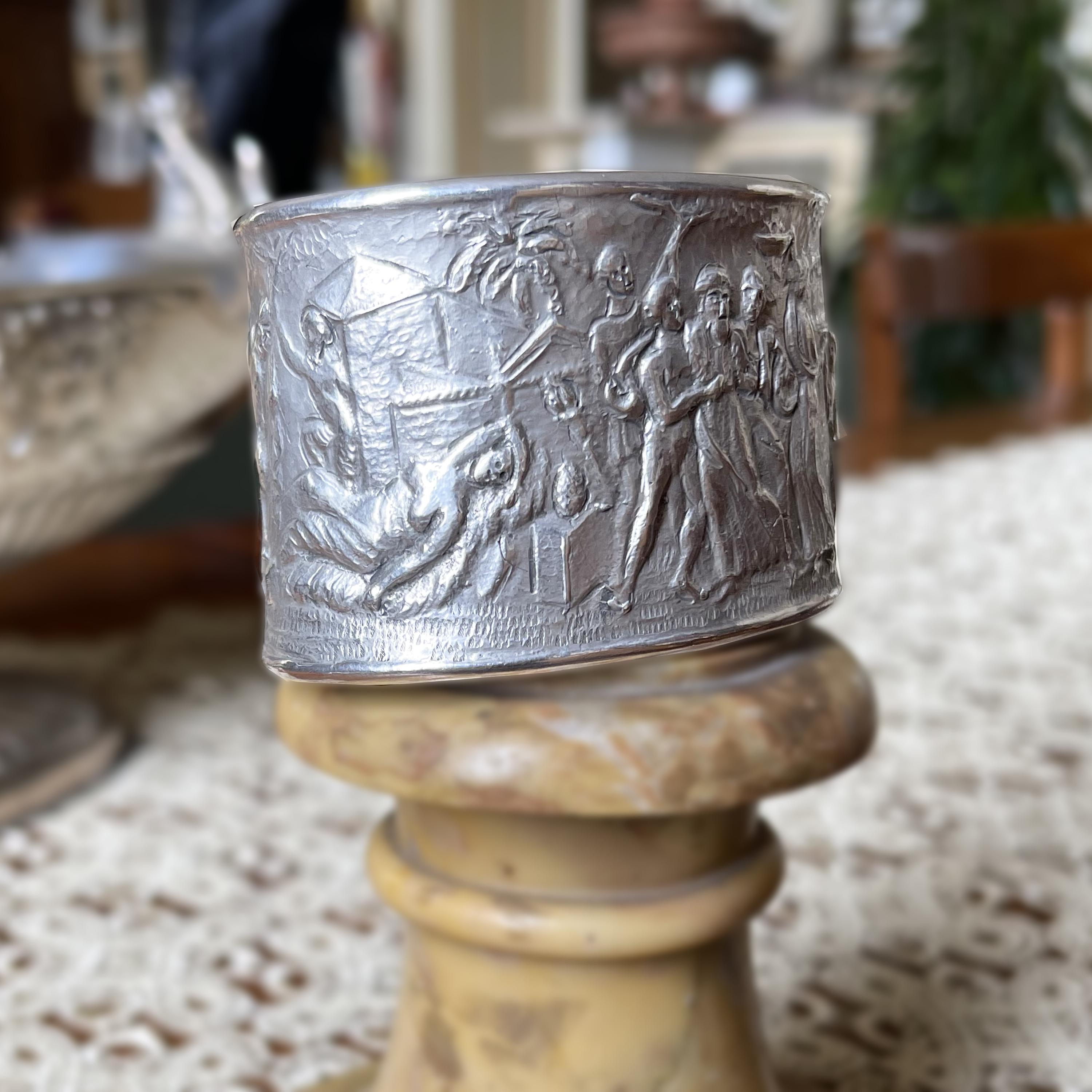 Sterling Silver Bracelet with Bacchanal Scene 'from a Roman Marble Bas ...