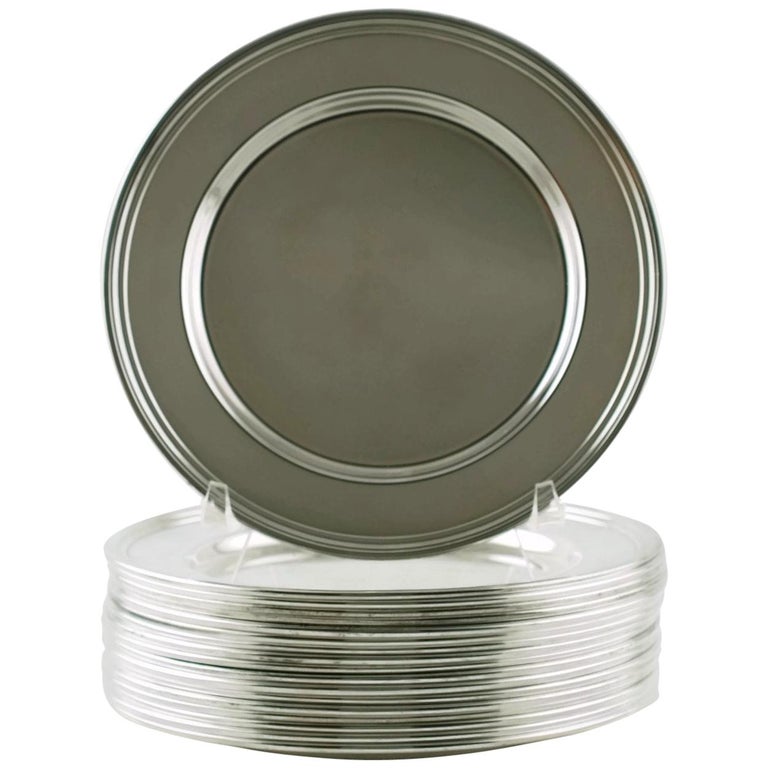Sterling Silver Bread and Butter Plates Matched, Set of 18 at 1stDibs ...