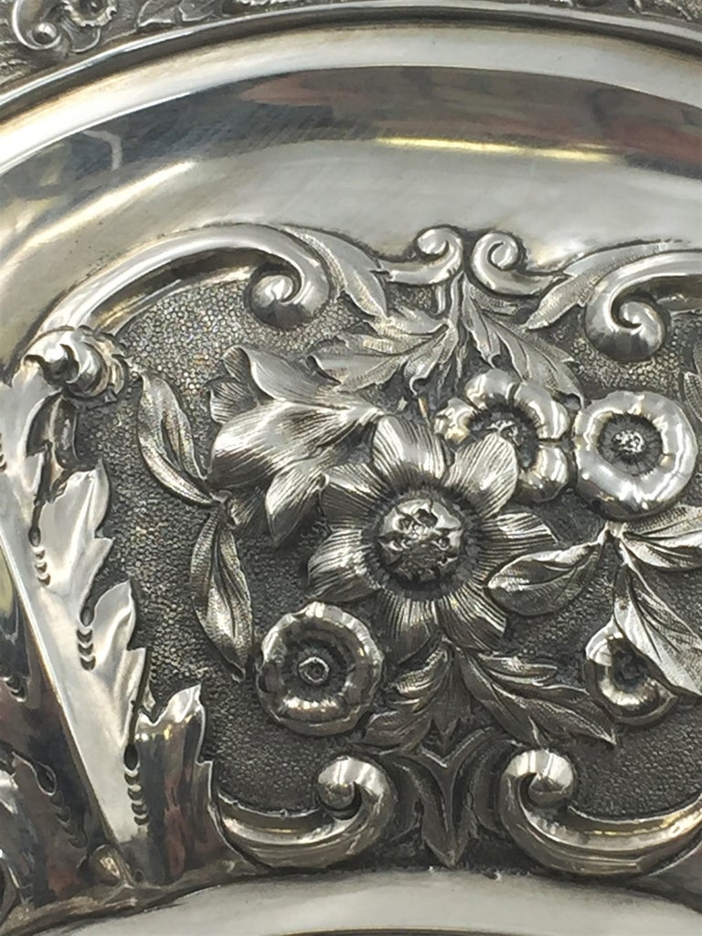 Sterling Silver Bridal Flower Basket Centerpiece Bowl by Henry Herbert ...