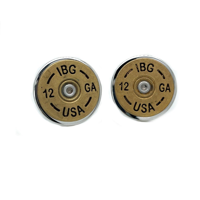 Sterling Silver and Bronze 12 Gauge Shotgun Shell Cufflinks For Sale at ...