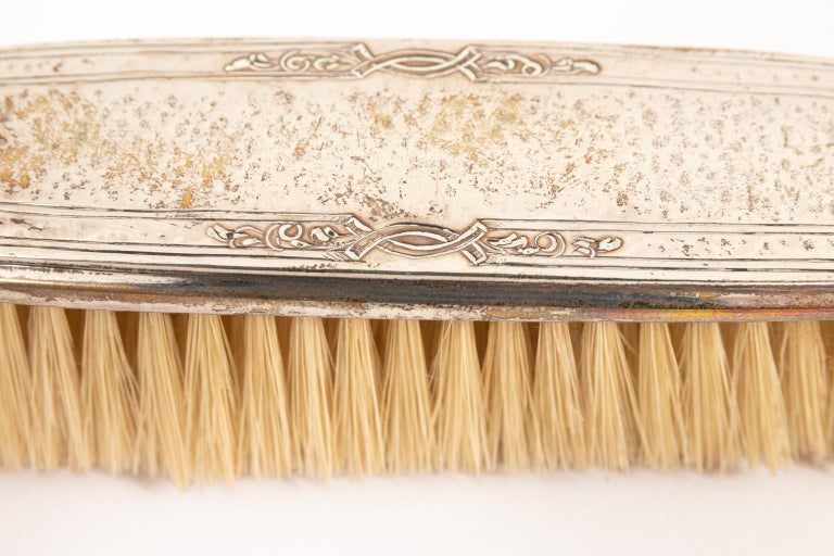 Sterling Silver Brush and Dresser Box Set at 1stDibs