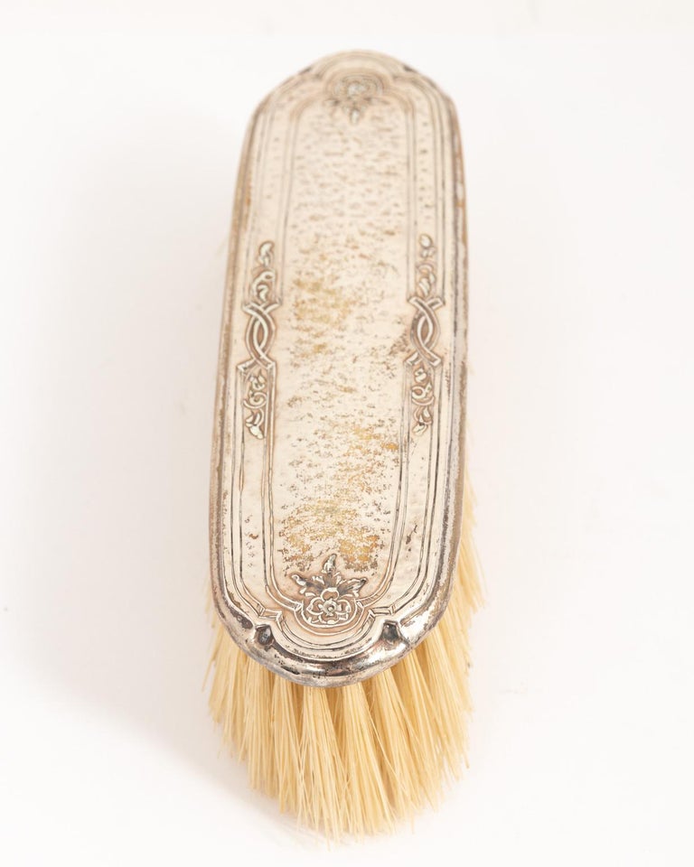 Sterling Silver Brush and Dresser Box Set at 1stDibs
