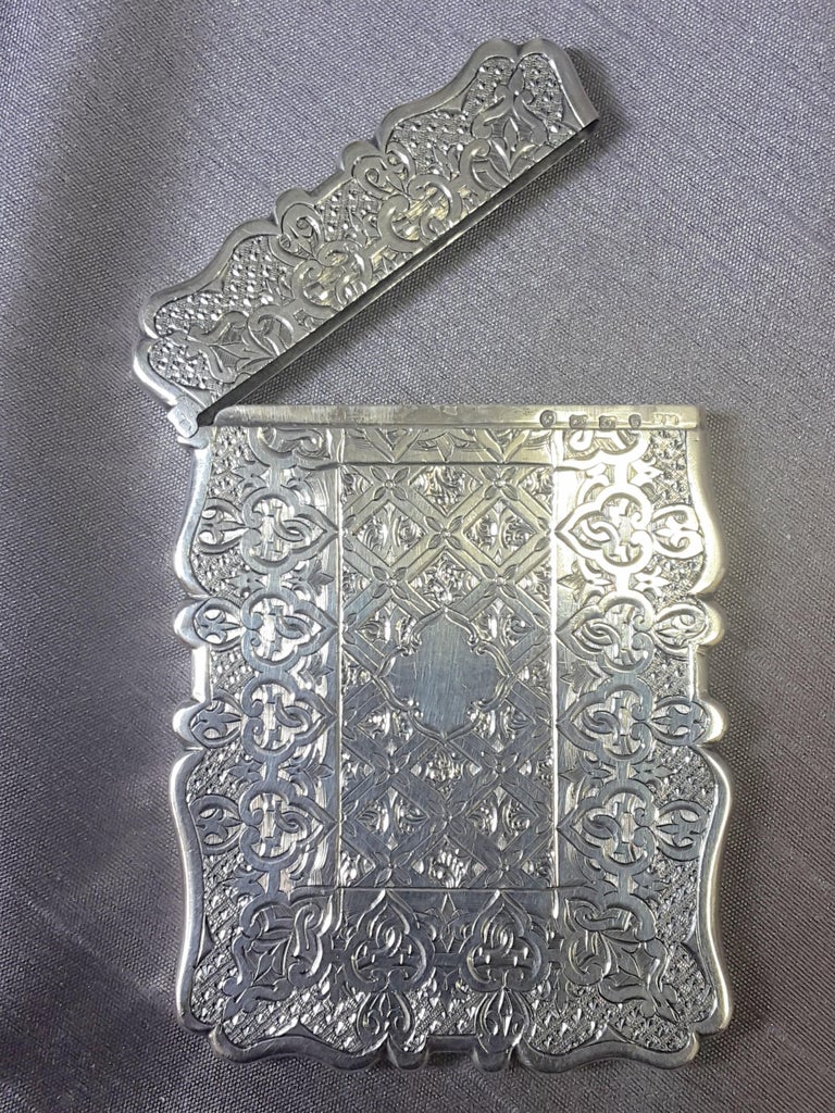 Sterling Silver Calling Card Case by Robert Mitchell Birmingham, 1867 ...