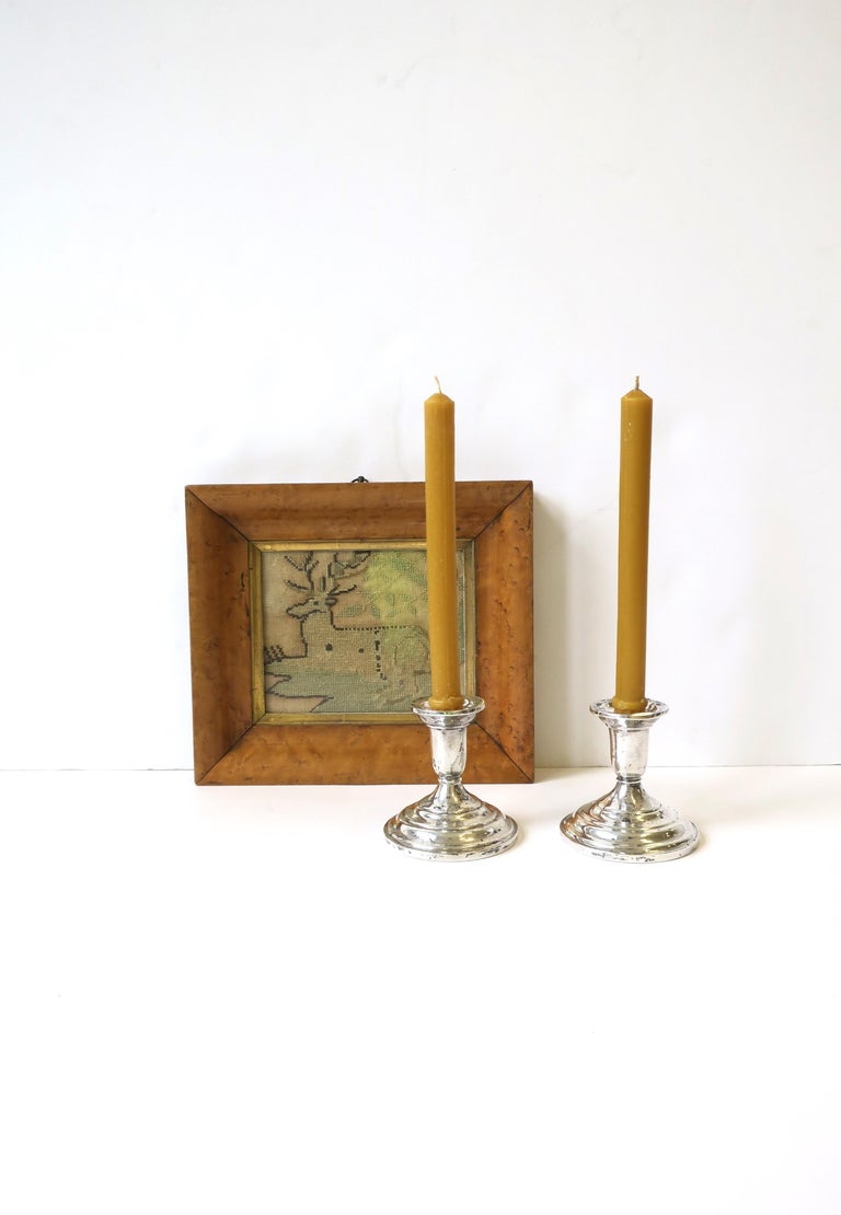 Sterling Silver Candlesticks Candlestick Holders, Pair, circa 1960s For ...