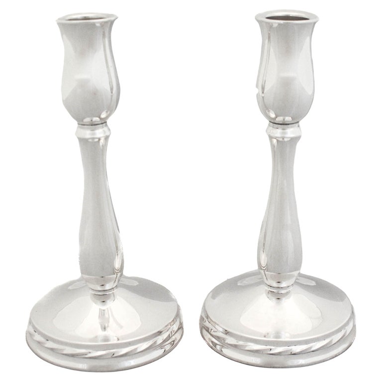 Sterling Silver Candlesticks For Sale at 1stDibs