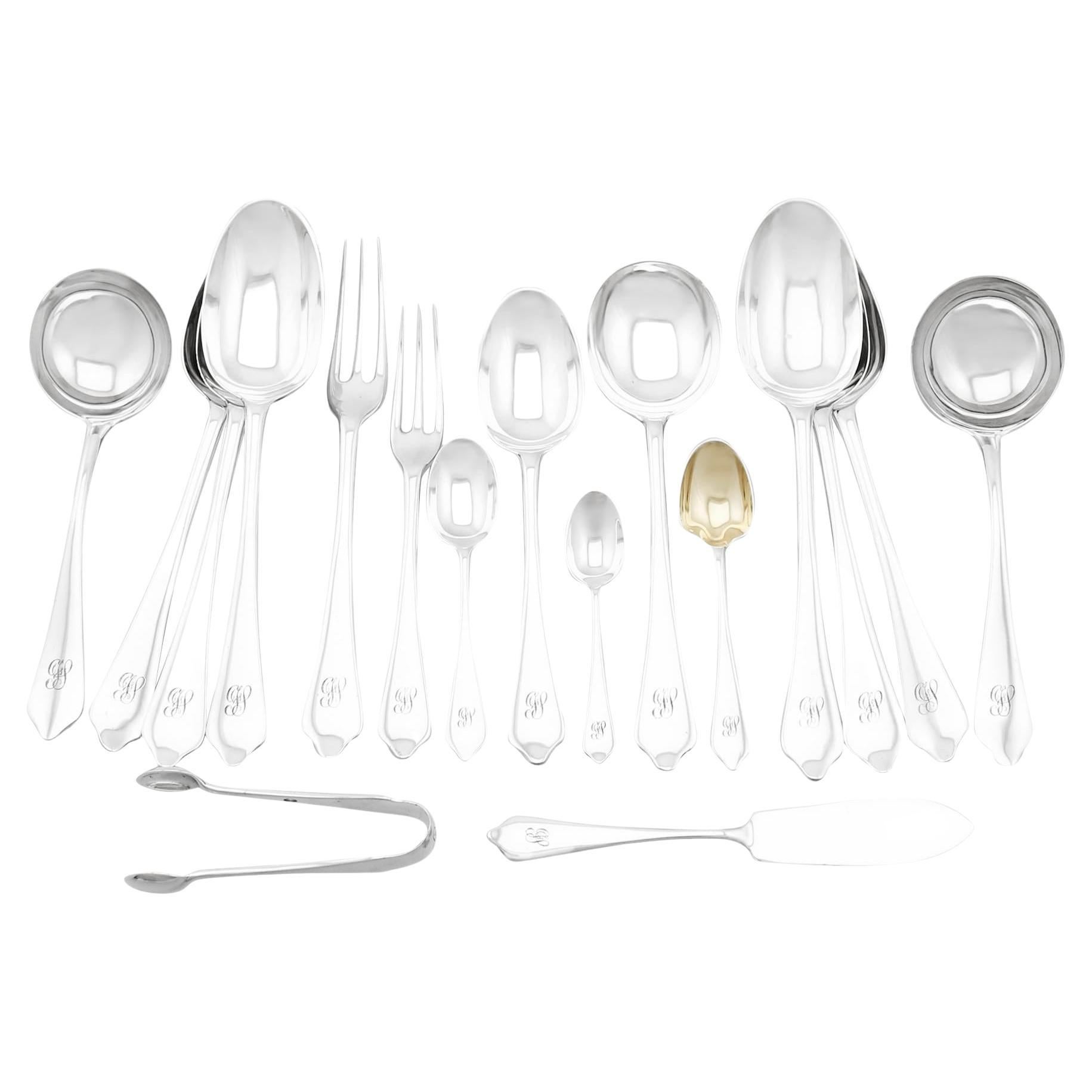 King by Kirk Stieff Sterling Silver Flatware Set Service 61 Pieces ...