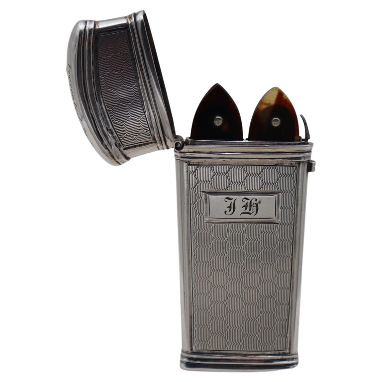 Sterling Silver Case Containing Two Lancets Birmingham, 1853 For Sale ...