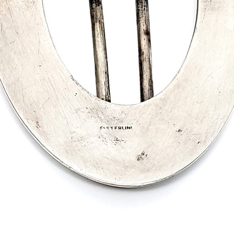 Sterling Silver Chased Repousse Sash Buckle at 1stDibs