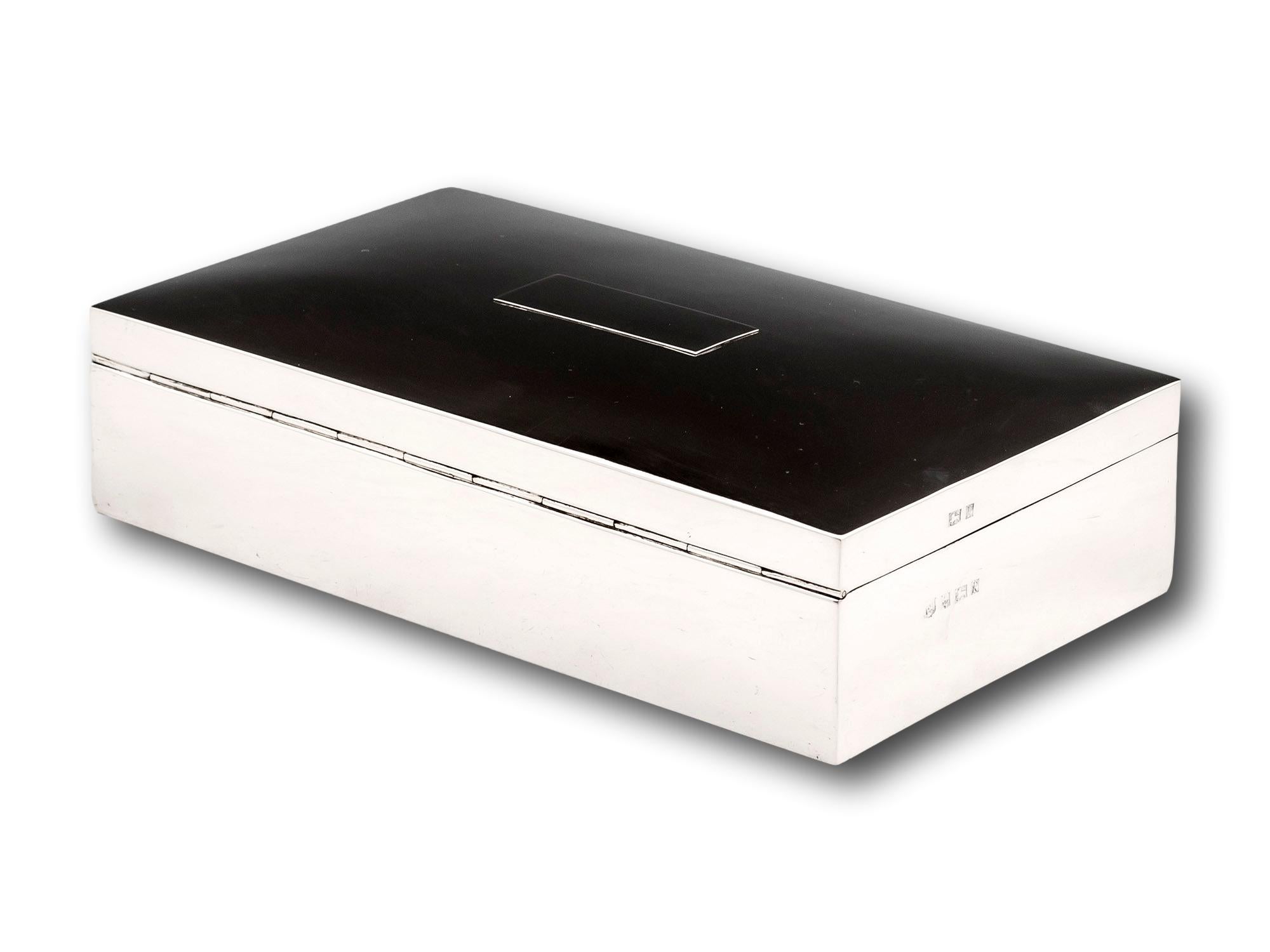 Sterling Silver Cigar Box Poston Products Ltd For Sale at 1stDibs