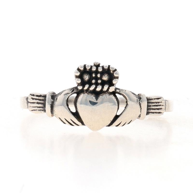 Sterling Silver Love Negative Space Ring - 925 Heart For Sale at 1stDibs
