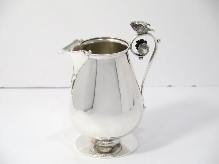 Sterling Silver Clark and Biddle Antique Bird-Decorated Sugar Bowl and ...