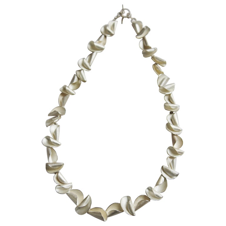 Sterling Silver Cluster "Curly Shell" Choker Necklace, Kayo Saito For ...