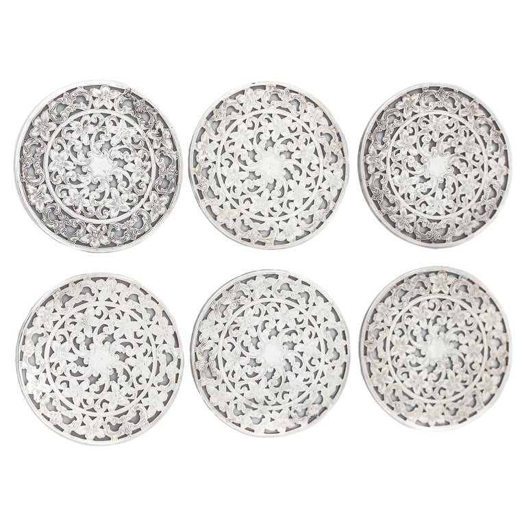 Sterling Silver Coasters For Sale at 1stDibs