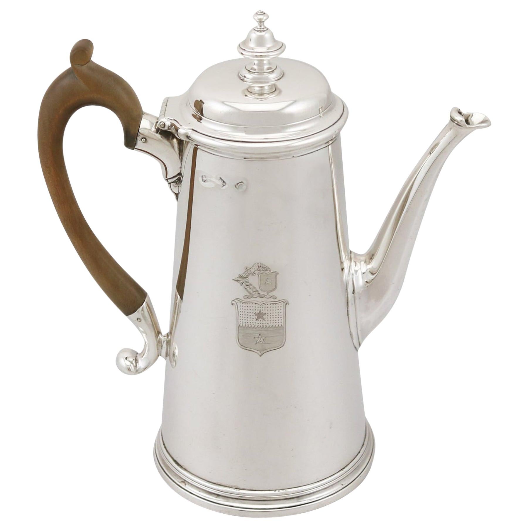 Sterling Silver Coffee Pot, Antique George II '1729' at 1stDibs