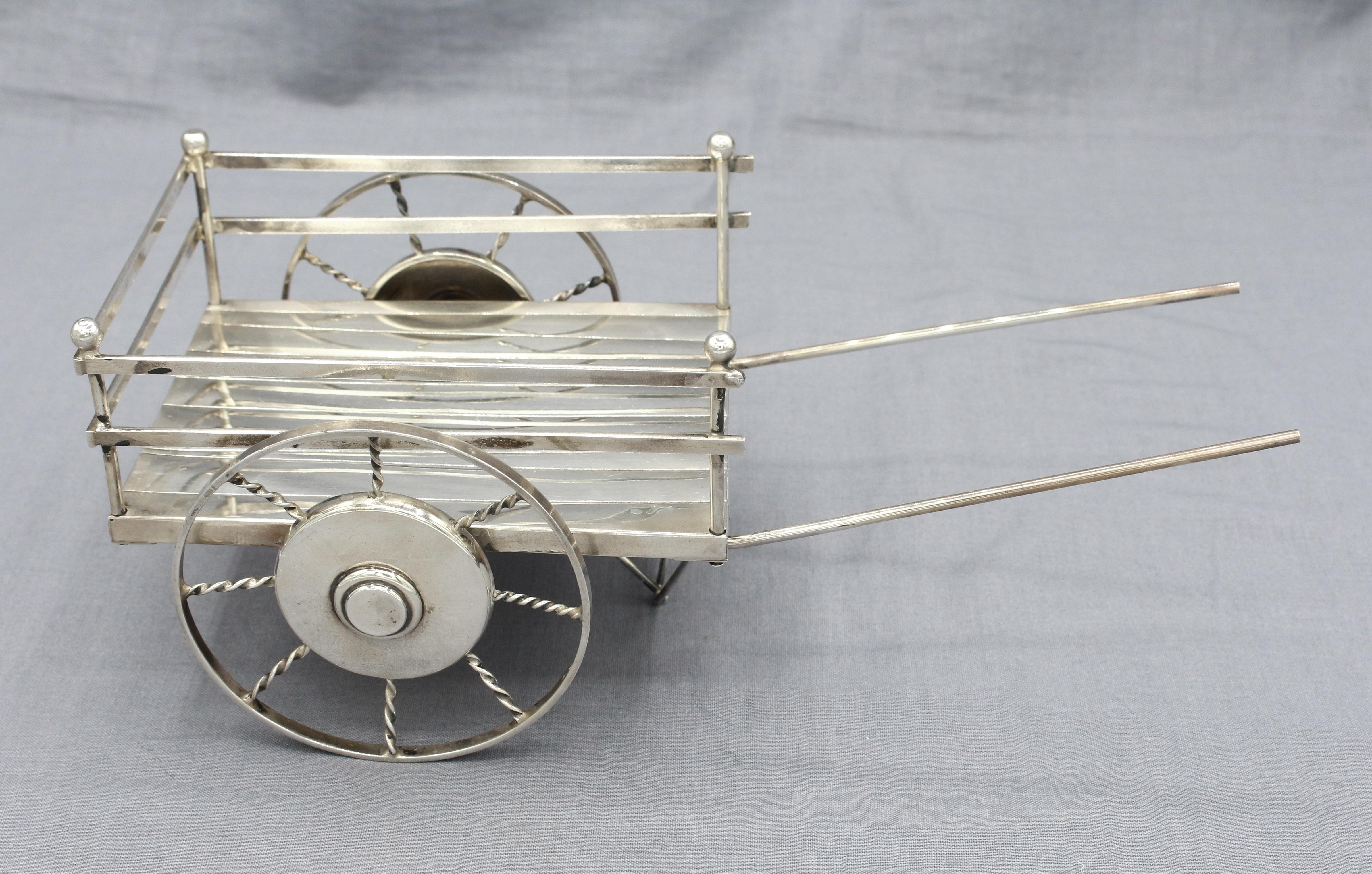 Sterling Silver Condiment Cart by Cartier, Vintage at 1stDibs