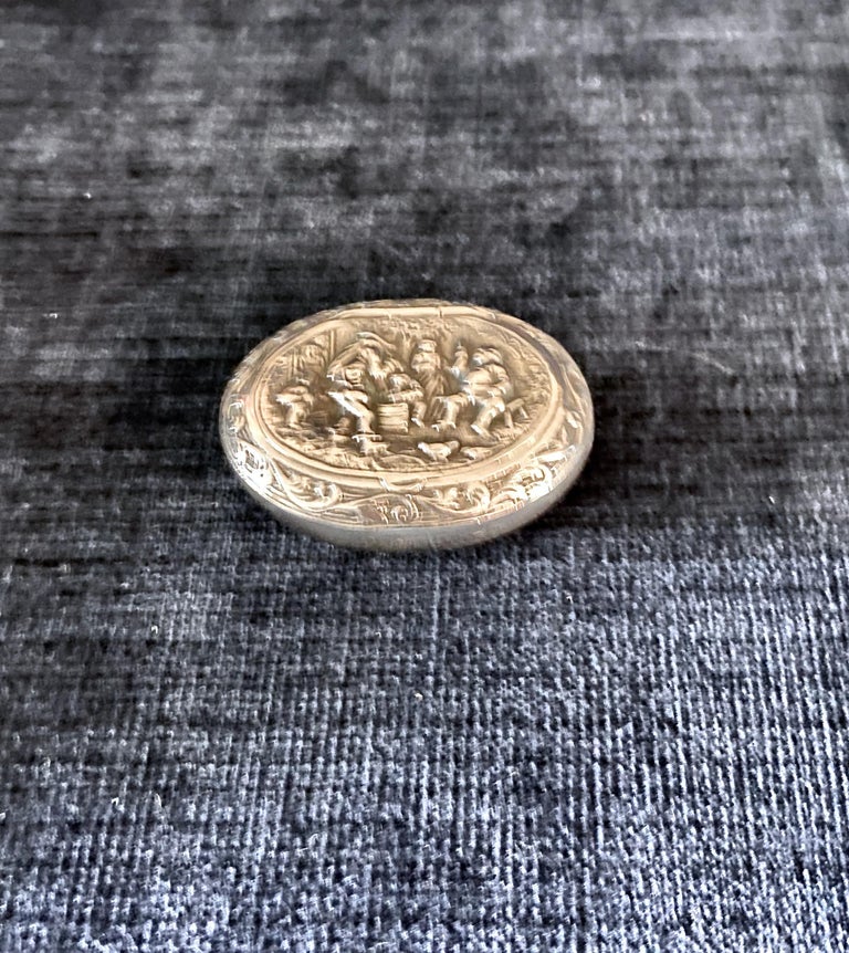 Sterling Silver Continental Pill or Patch Box For Sale at 1stDibs