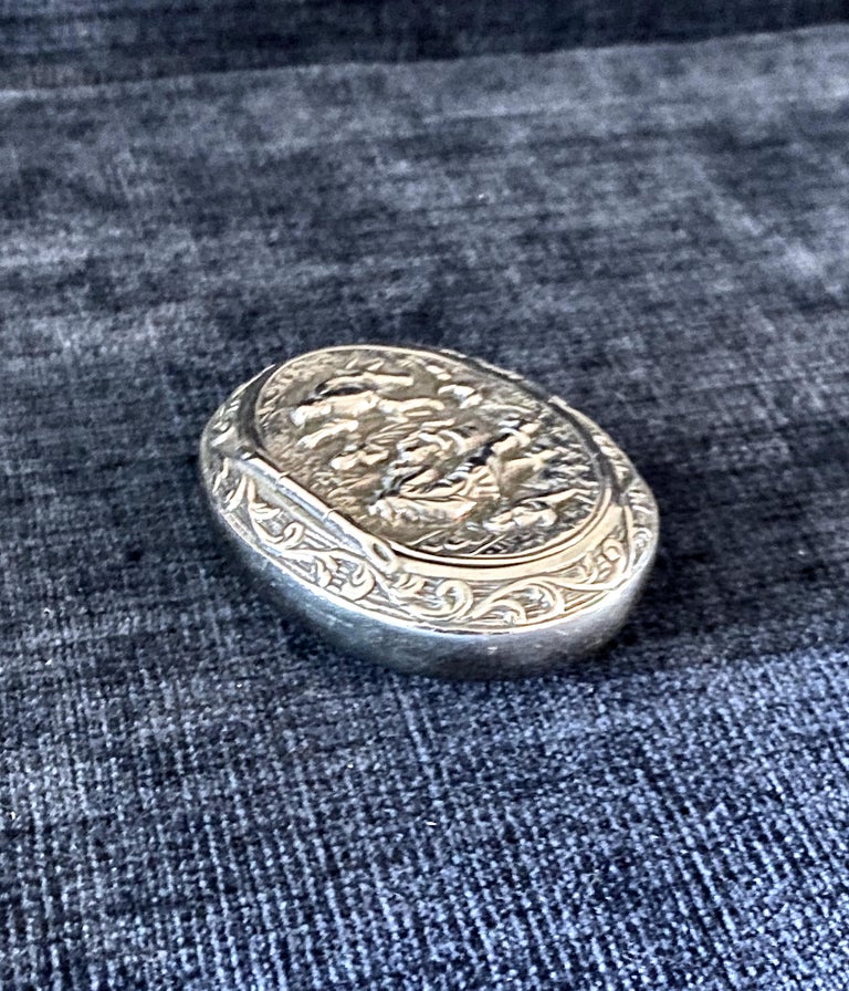 Sterling Silver Continental Pill or Patch Box For Sale at 1stDibs