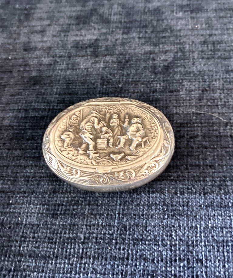 Sterling Silver Continental Pill or Patch Box For Sale at 1stDibs