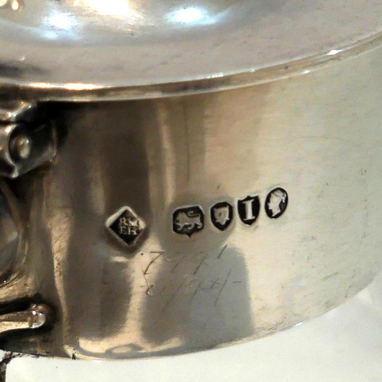 Sterling Silver and Crystal Claret Jug London 1884 Richard Martin and ...