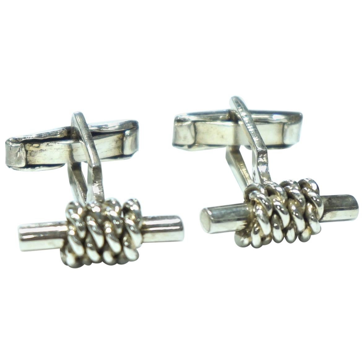 ROSENE Sterling Silver Modernist Cufflinks at 1stDibs