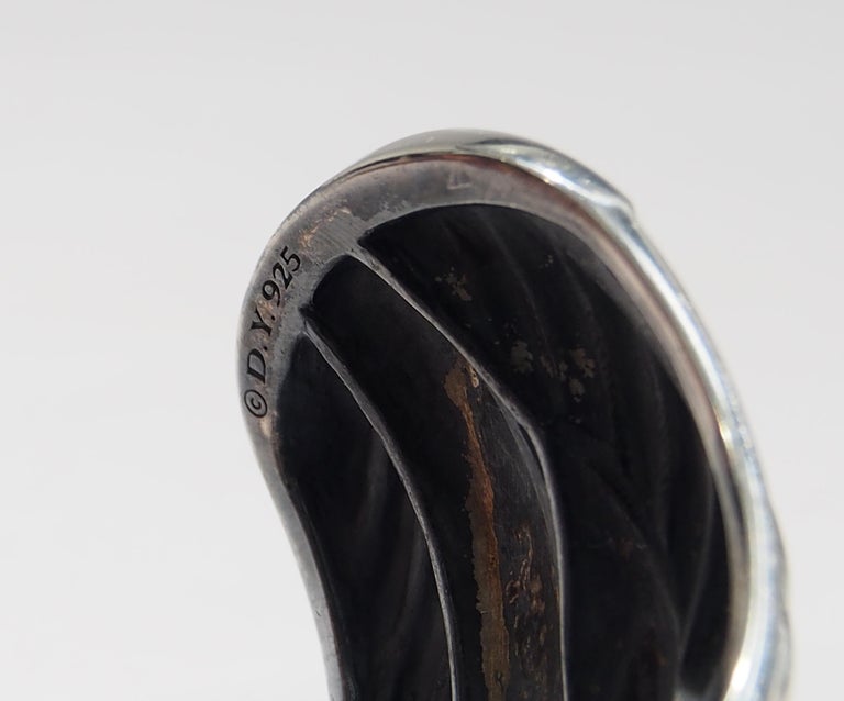 Sterling Silver David Yurman Cuff Bracelet Wide Rope Motif at 1stDibs