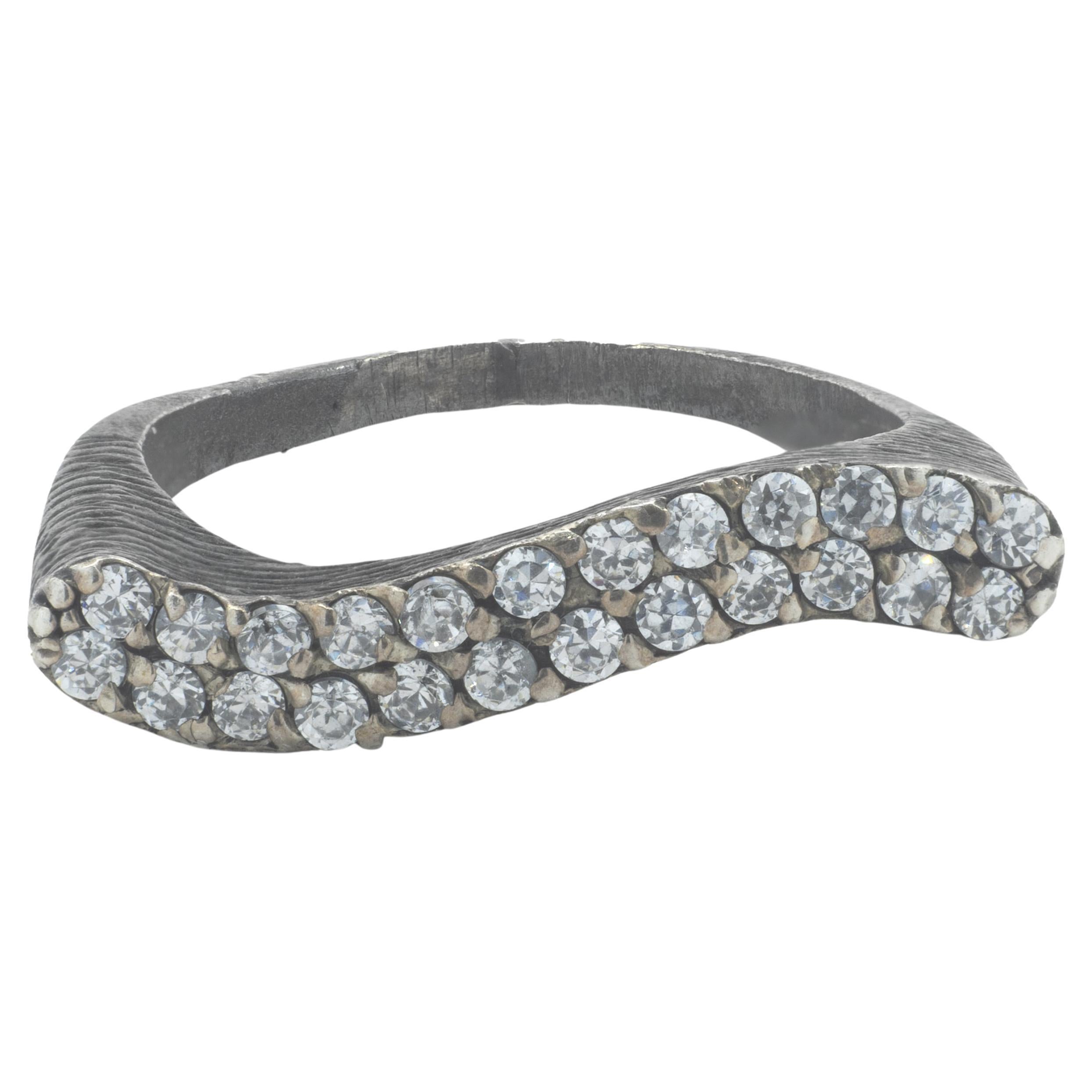 Diamond Wave Gold Ring For Sale at 1stDibs