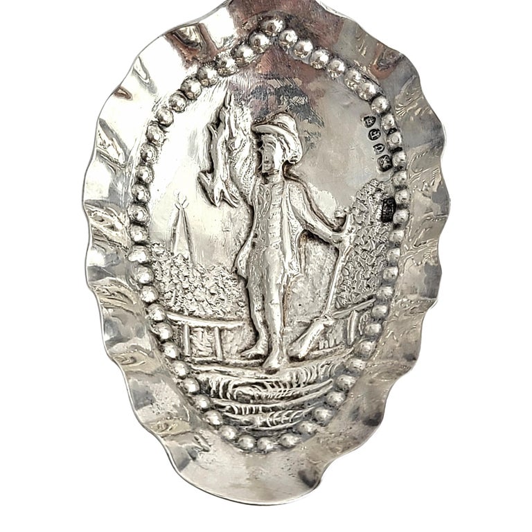 Sterling Silver Dutch Monkey/Cream/Caddy Spoon Samuel Boyce Landeck London Impor For Sale at 1stDibs