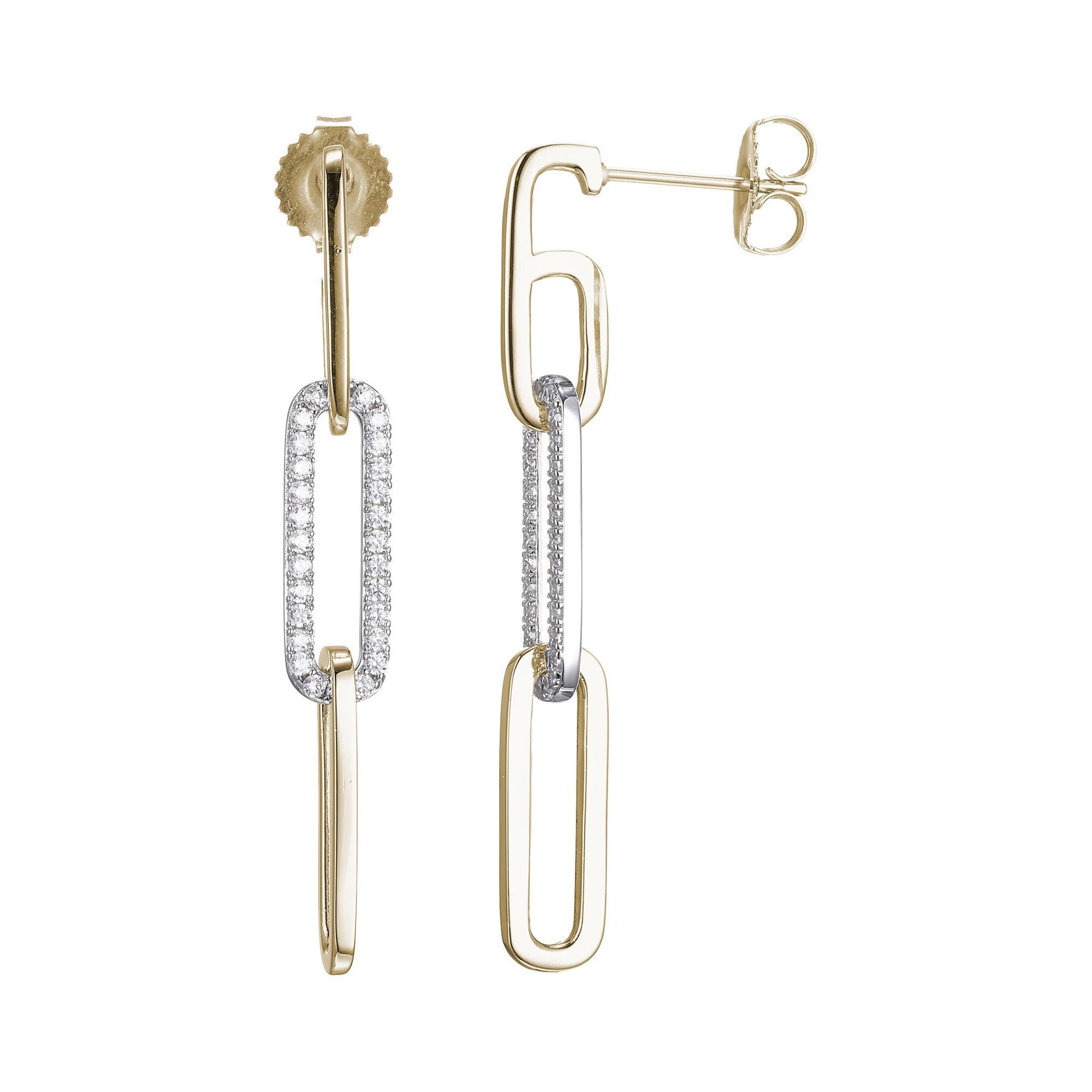 La Des Glanzer Sterling Gold Post Modernist Earrings at 1stDibs | lades ...