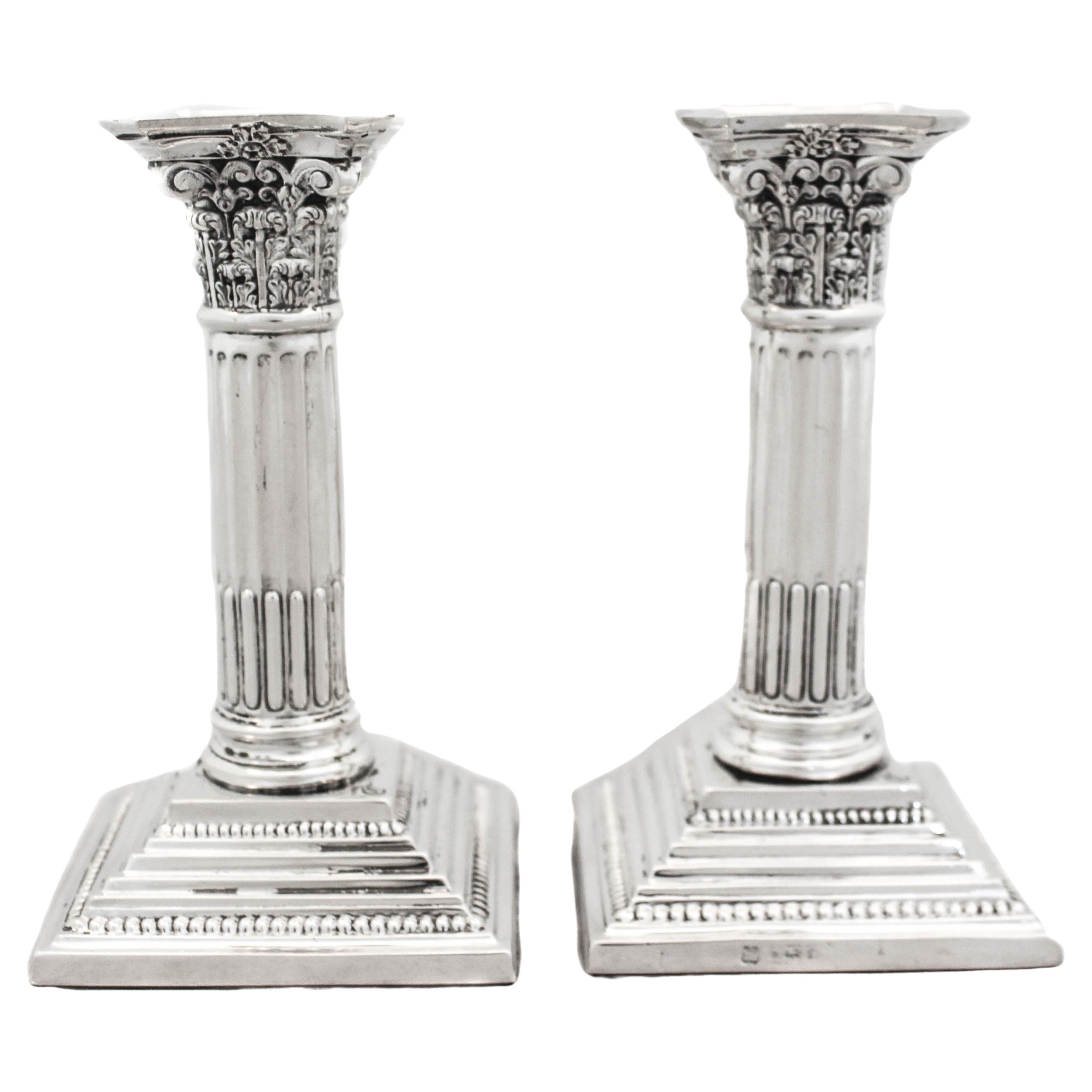 Baroque Candlestick Silver For Sale at 1stDibs