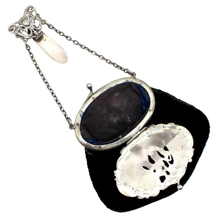 Sterling Silver Evening Bag or Purse, circa 1900 London by Samuel Jacob ...