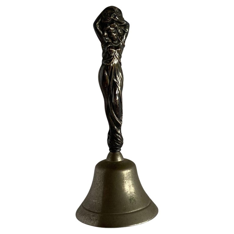 Sterling Silver Figural Female Desktop Servant Bell, Circa 1900 For ...