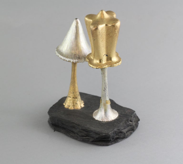 Sterling Silver Figurines on Rock, in the Manner of Stuart Devlins ...