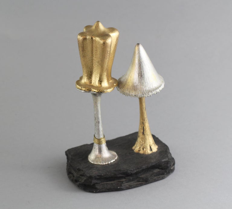 Sterling Silver Figurines on Rock, in the Manner of Stuart Devlins ...