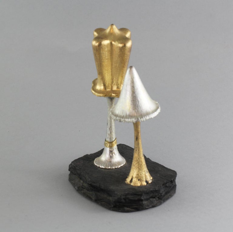 Sterling Silver Figurines on Rock, in the Manner of Stuart Devlins ...