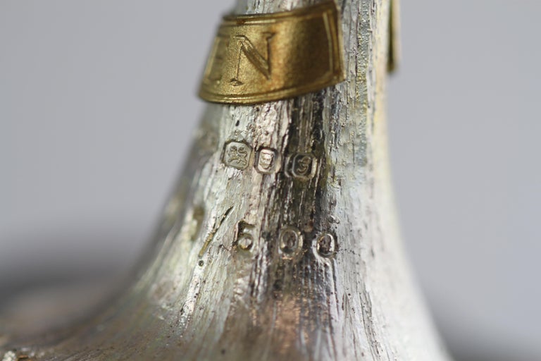 Sterling Silver Figurines on Rock, in the Manner of Stuart Devlins ...