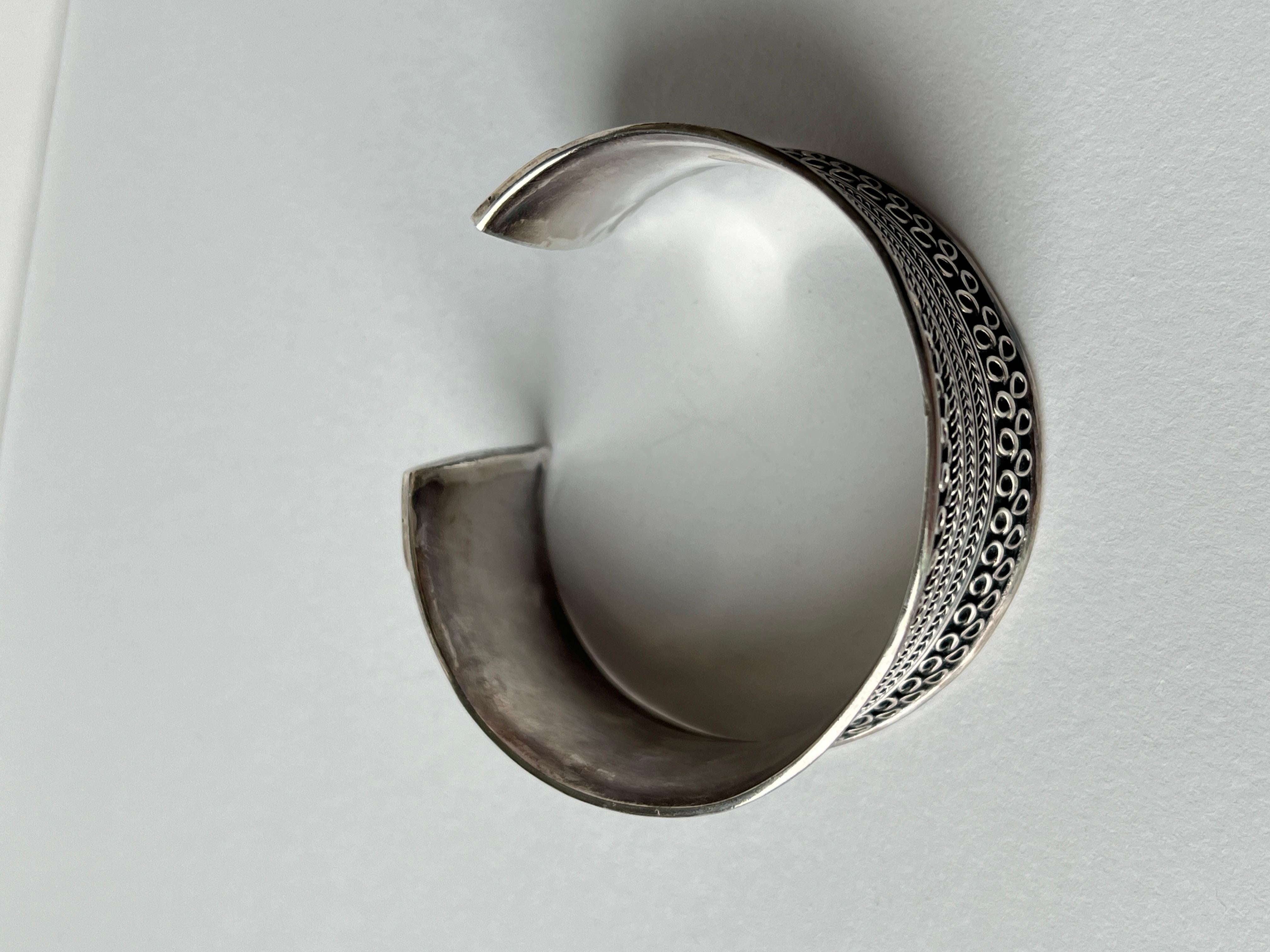Sterling Silver Filigree Bangle For Sale at 1stDibs