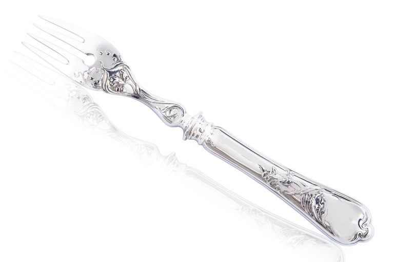 Sterling Silver Fish Cutlery Set For Sale at 1stDibs
