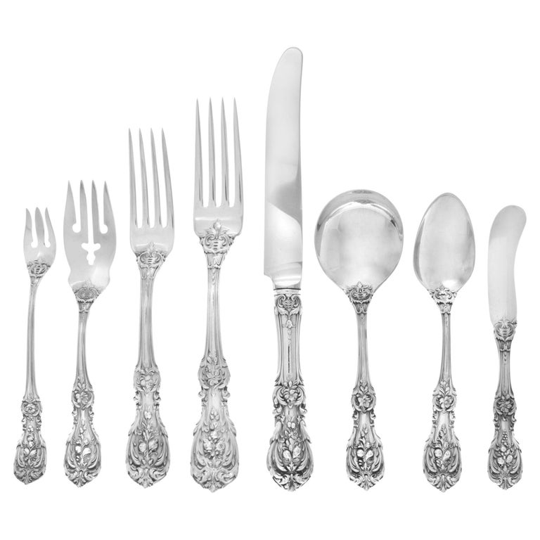 Sterling Silver Flatware Set Francis the First Patented in 1907 by Reed ...